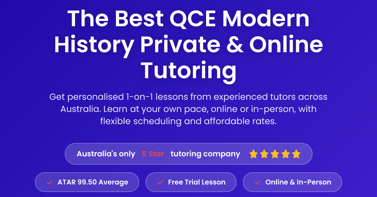 QCE Modern History Private Tutoring | Result-Oriented | KIS Academics