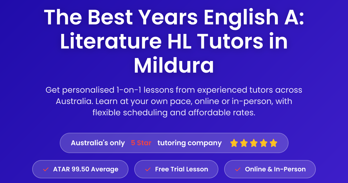 Best Years English A: Literature HL Tutors in Mildura | KIS Academics ...